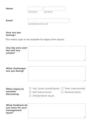 1-on-1 Template Form Template | Jotform