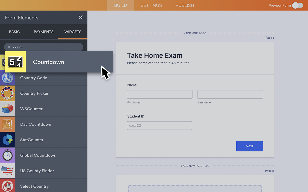 Countdown - Form Widgets | Jotform