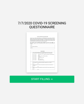 Covid Screening Tool Printable