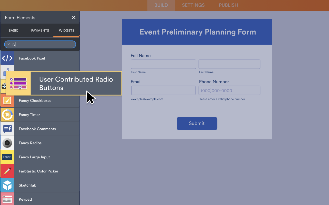 User Contributed Radio Buttons - Form Widgets | Jotform