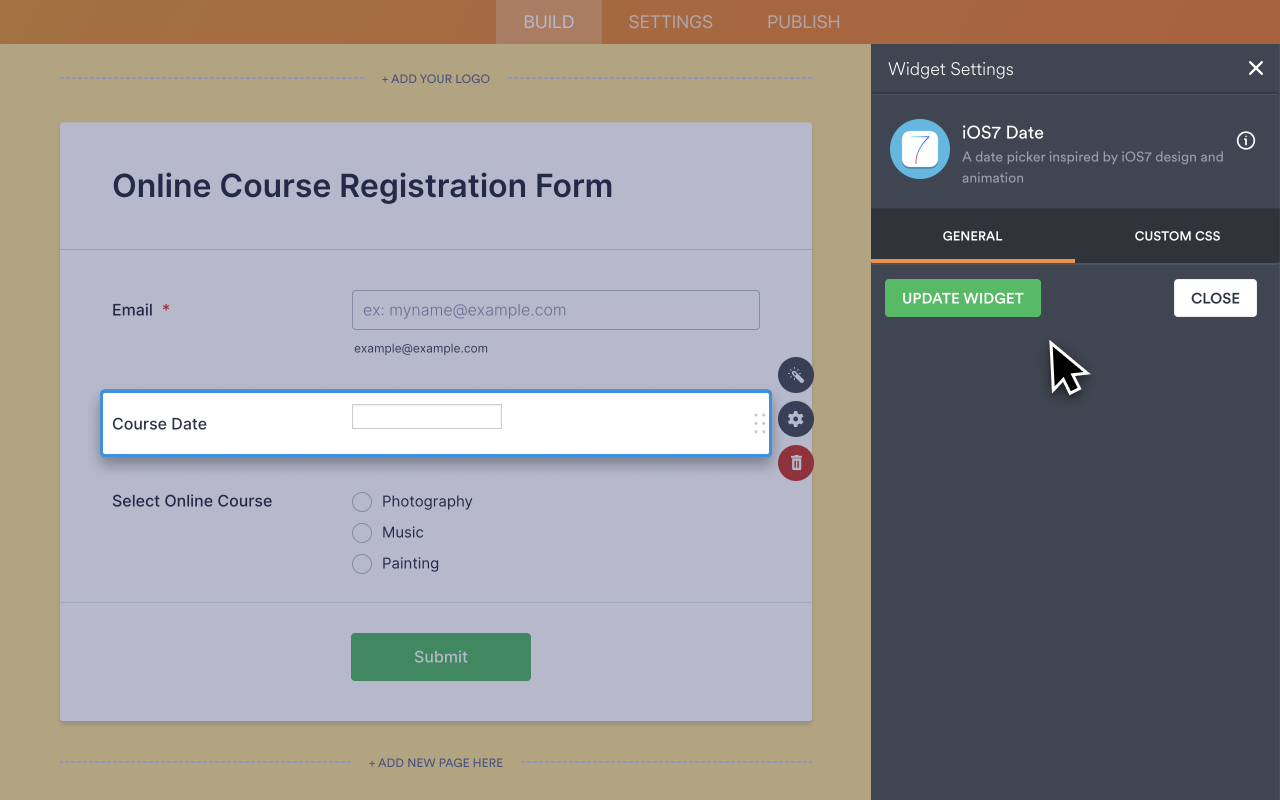 iOS7 날짜 - 양식 위젯 | Jform