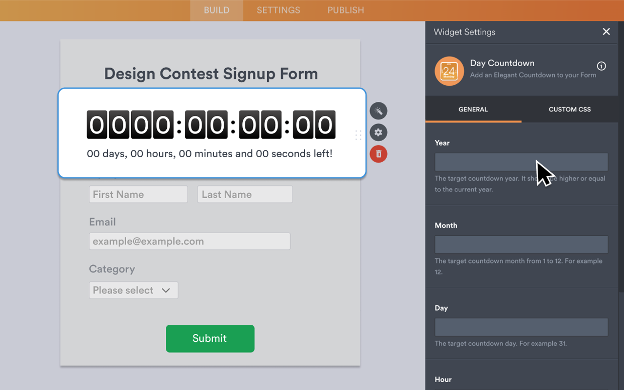Day Countdown - Form Widgets | Jotform