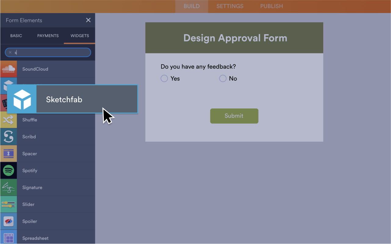 Sketchfab - Form Widgets | Jotform