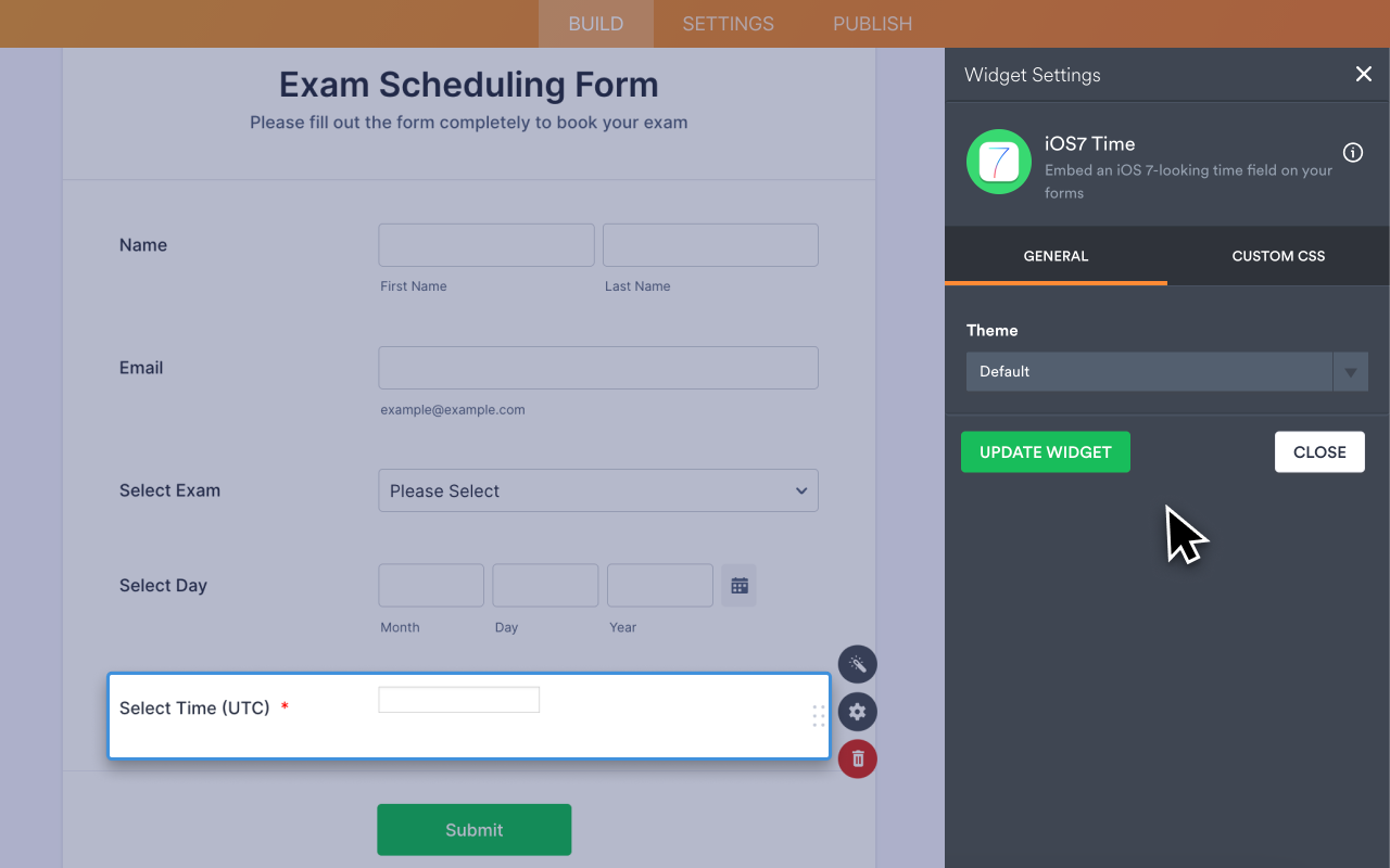 iOS7 Time - Form Widgets | Jotform