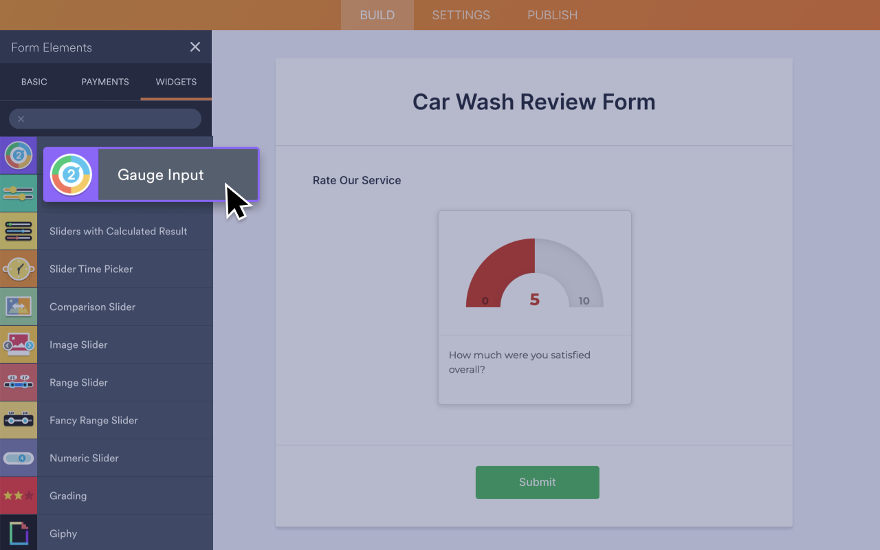 Gauge Input - Form Widgets | Jotform
