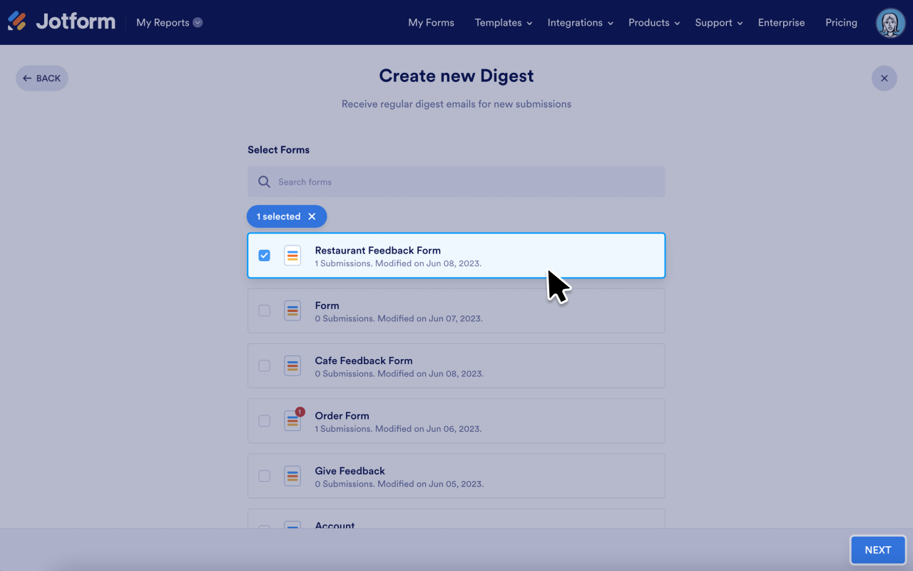 Digest Emails - Emailing | Jotform