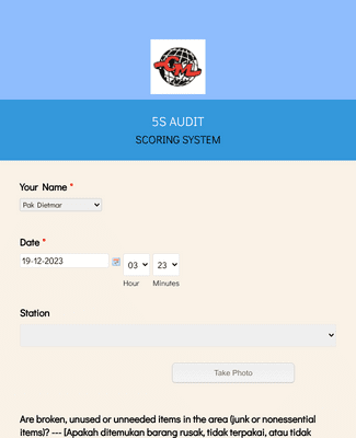 5S Audit Scoring System Form Template | Jotform