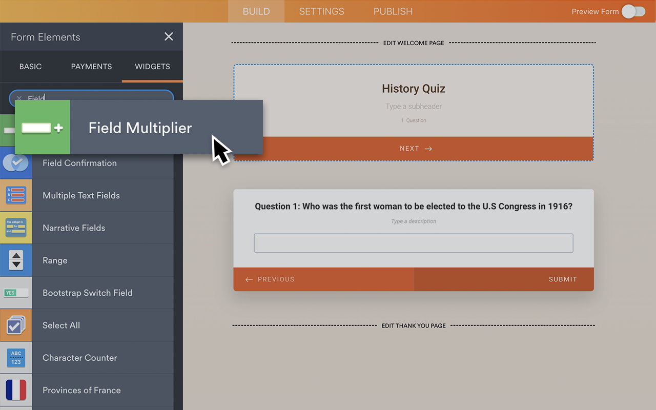 Field Multiplier - Form Widgets | Jotform