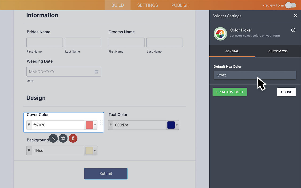 Color Picker - Form Widgets | Jotform