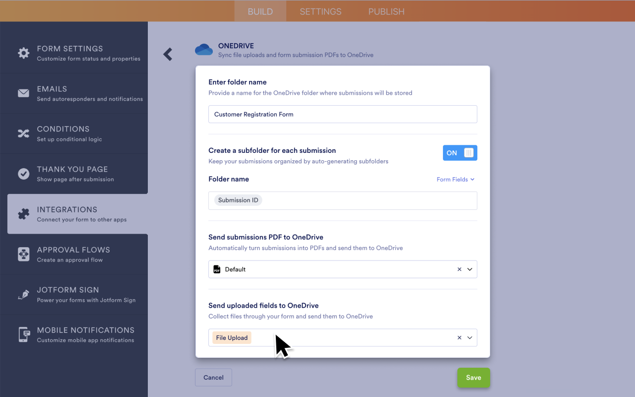 OneDrive - Data Management | Jotform