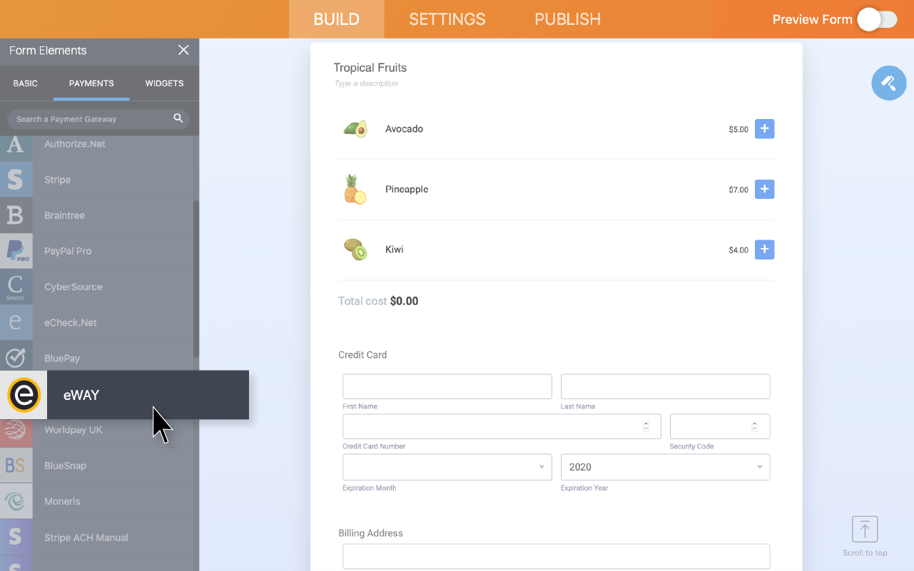 Eway - Payment Processor | Jotform
