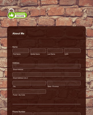 About Me Form Template | Jotform