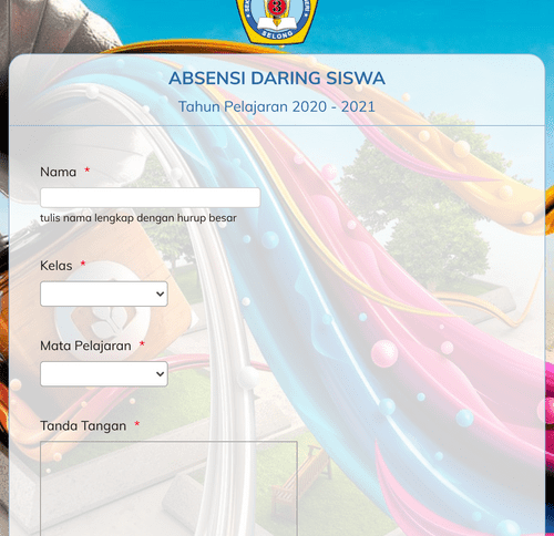 ABSENSI SISWA Template Formulir | Jotform