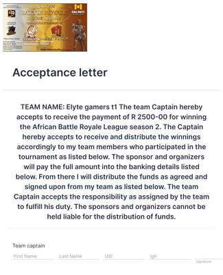 Acceptance letter Form Template | Jotform