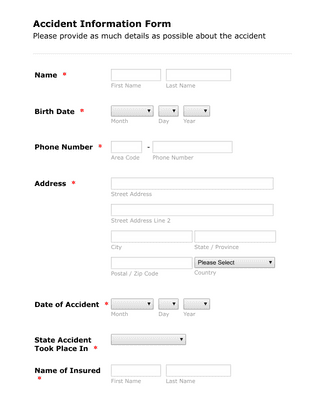 Auto Insurance Registration Form Template | JotForm