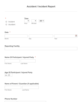 Accident Report Form Template | JotForm