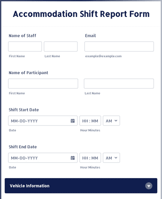 Accommodation Shift Report Form Template | Jotform
