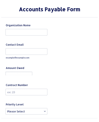 Accounts Payable Form Template | Jotform
