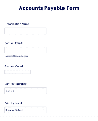 Accounts Payable Form Template | Jotform