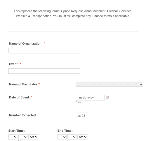 ACTIVITY REQUEST Form Template | Jotform