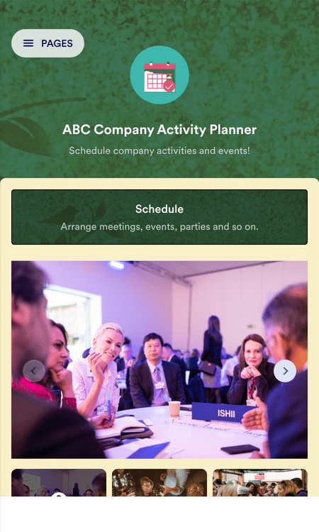Activity Schedule App Template | Jotform