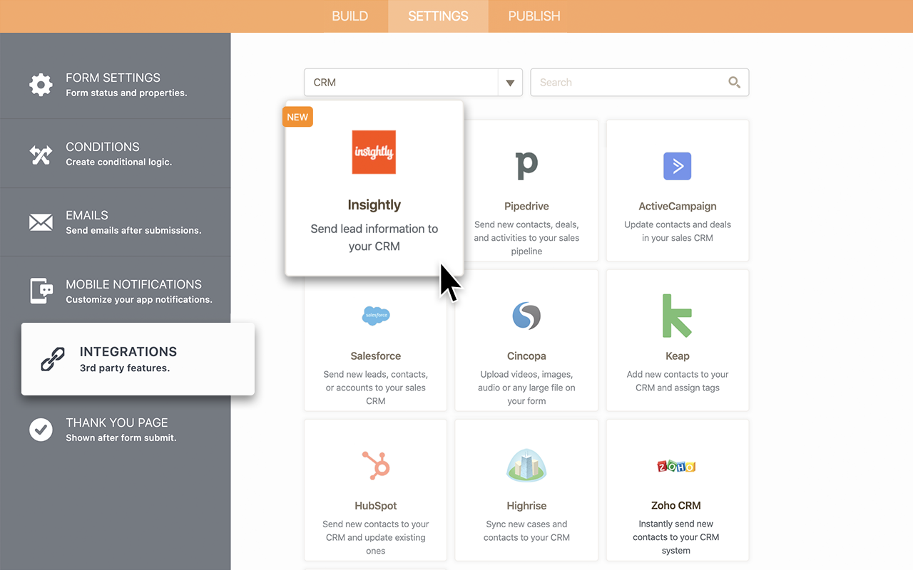 Insightly - CRM | Jotform