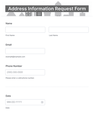 Address Information Request Form Template | Jotform