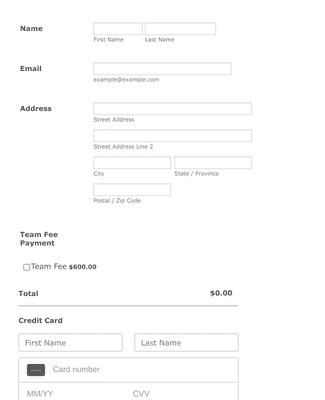 Adult Co-Ed Softball League Registration Form Template | Jotform