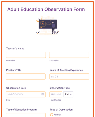 Adult Education Observation Form Template | Jotform
