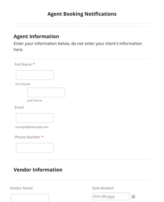 Travel Agent Booking Form Template | Jotform