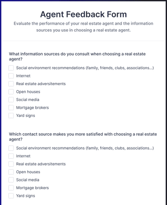 Agent Feedback Form Template | Jotform