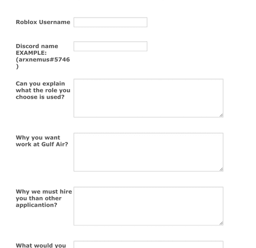 Airline Job Application Template Formulir | Jotform
