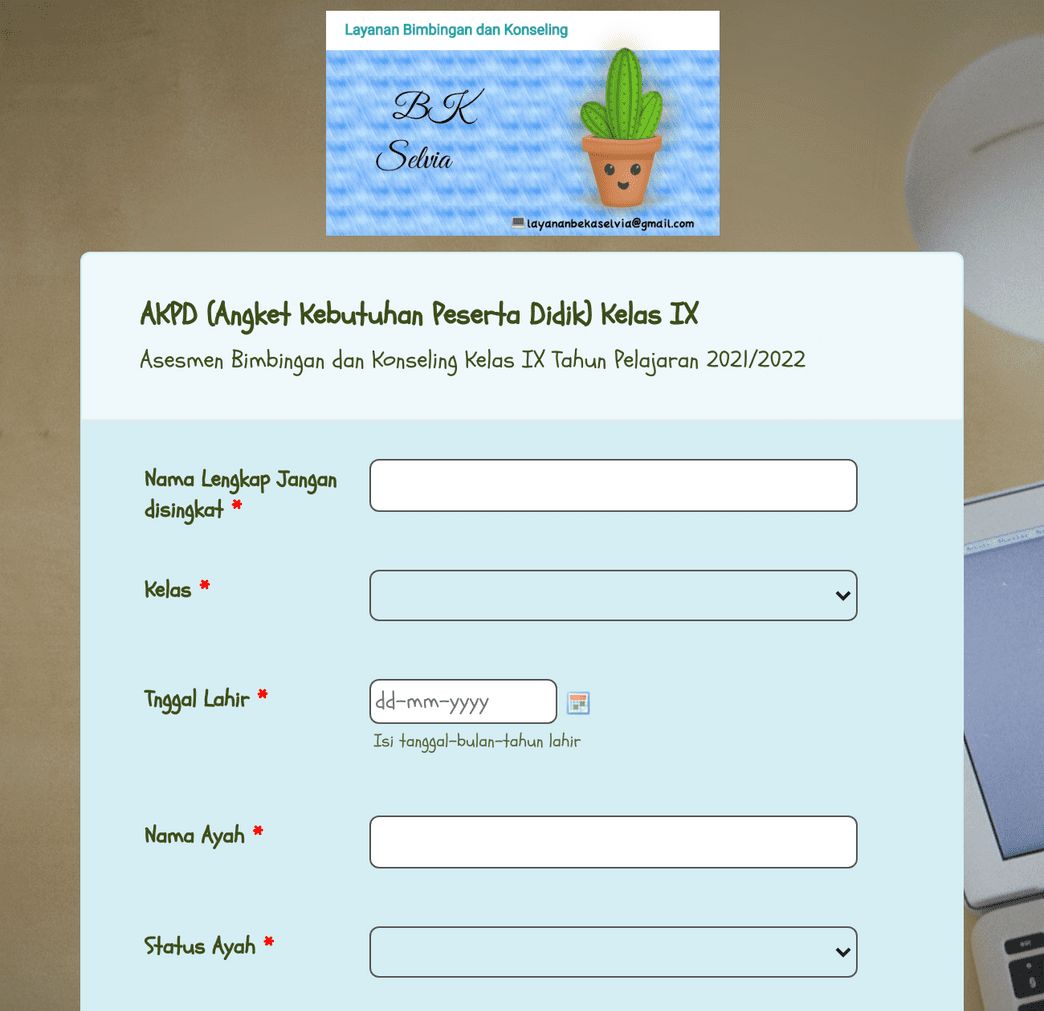 AKPD BK 9 Template Formulir | Jotform