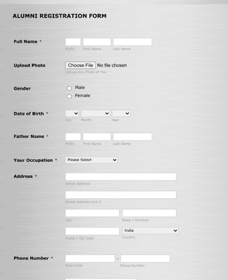 Alumni Regisration Form Template | Jotform
