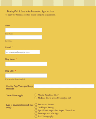 Ambassador Application Form Template | JotForm