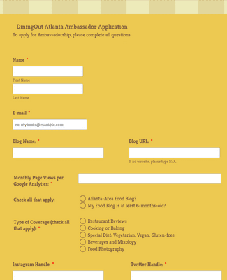 Ambassador Application Form Template | Jotform