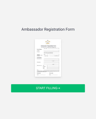 Ambassador Registration Form Template | Jotform