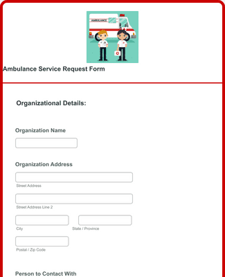 Ambulance Service Request Form Template | Jotform