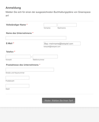 Anmeldeformular für Unternehmen Formularvorlage | Jotform