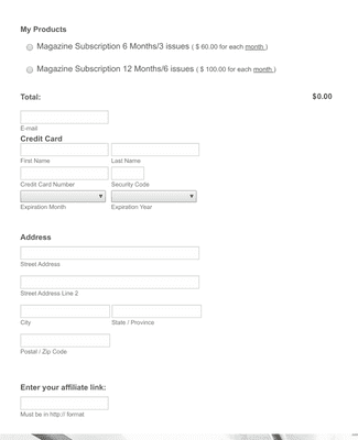 Annual Magazine Subscription Template Form Template | Jotform
