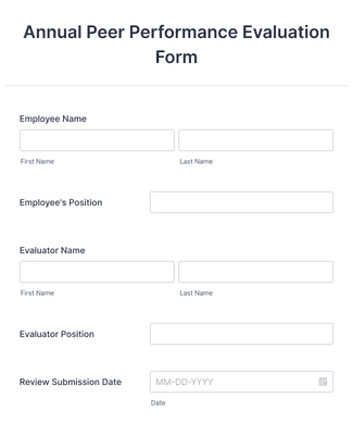 Annual Peer Performance Evaluation Form Template | Jotform