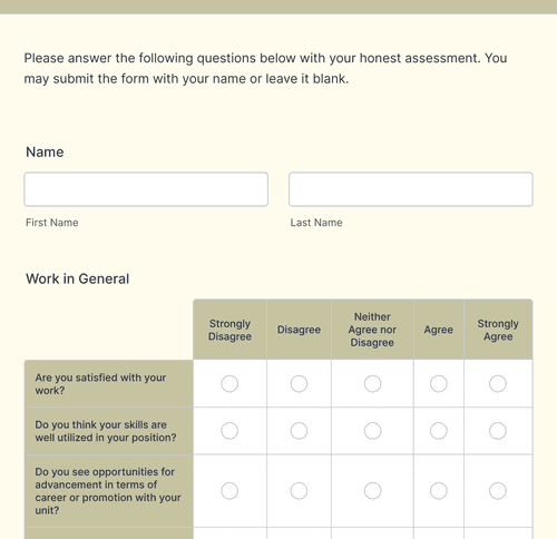 Anonymous Survey Template Form Template | Jotform