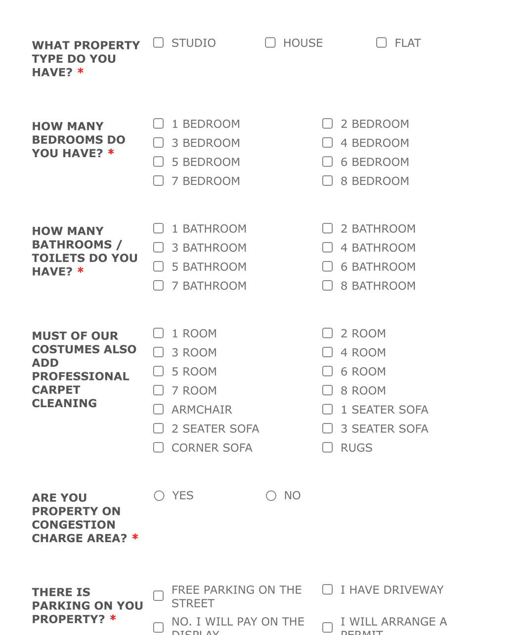 ANTIVIRAL SANITISATION ONE-OFF HOUSE DEEP CLEANING Form Template | Jotform