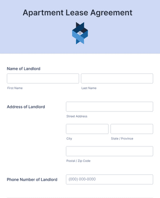 Apartment Lease Agreement Form Template | Jotform