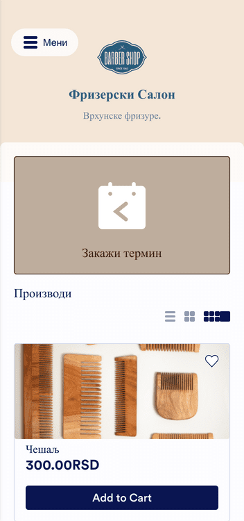 Апликација за Фризерски Салон Шаблон | Jotform