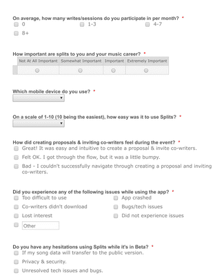 App Feedback Survey Form Template | Jotform
