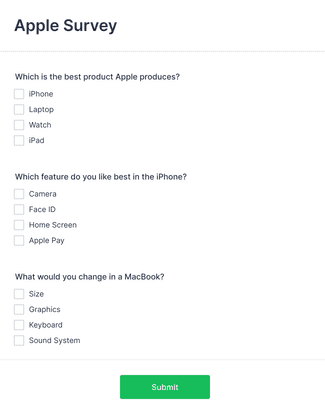 Apple Survey Form Template | Jotform
