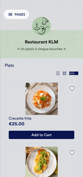 Application de menu de restaurant Modèle | Jotform