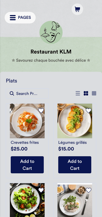 Application de menu de restaurant Modèle | Jotform