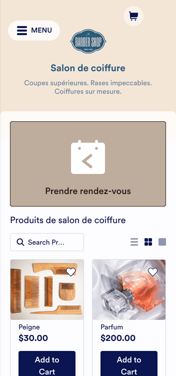 Application de salon de coiffeur Modèle | Jotform